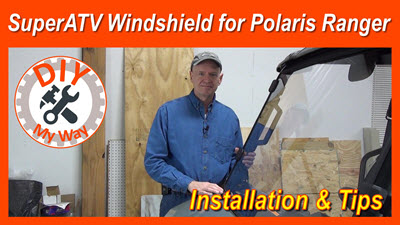 SuperATV Heavy Duty Scratch Resistant Windshield for Polaris Ranger ...
