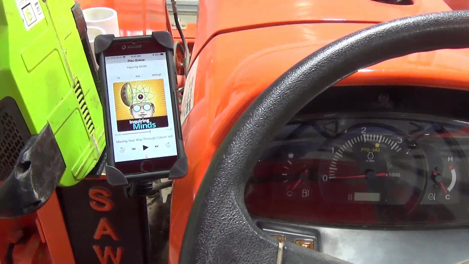 Kubota Tractor Mod: Adding a Cell Phone Holder – DIY My Way